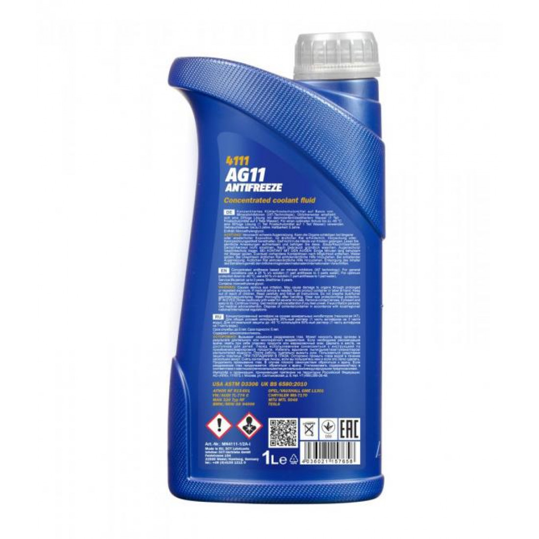 Mannol 4111-1 - AG11 Antifreeze fagyálló koncentrátum, kék, 1it.